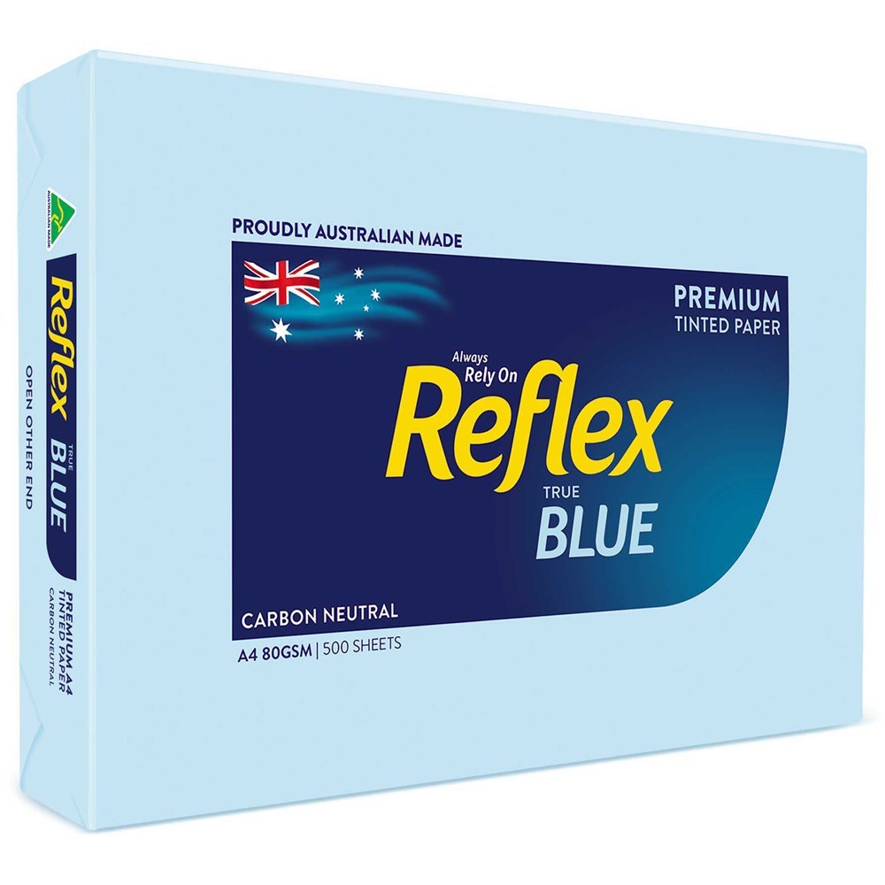 Paper - Reflex Copy Paper Tinted A4 80gsm Blue Ream of 500 - Enterprise ...